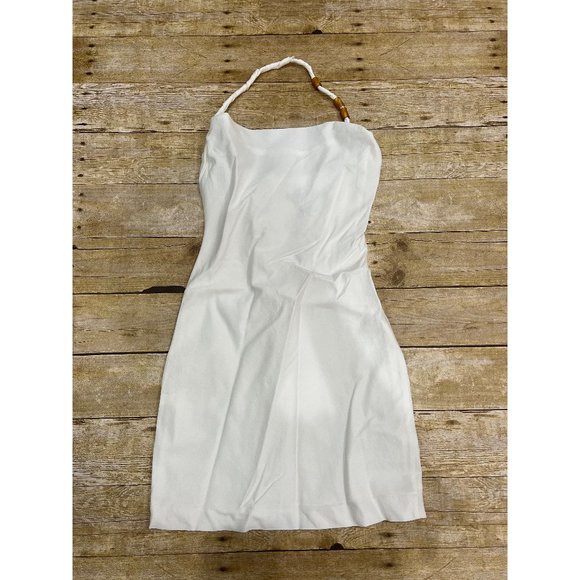 Zara | Dresses | Nwt Zara Stretch Linen Blend Mini Dress In White ...